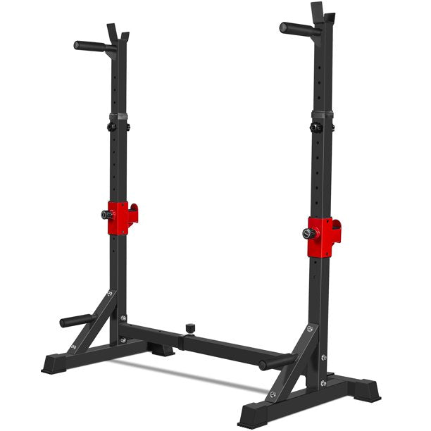UPGO Adjustable Squat Rack Stand 850LBS Max Load Barbell Rack Dip Bar ...